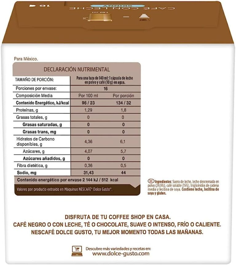 Las calorías en un café con leche de Dolce Gusto que debes conocer ...